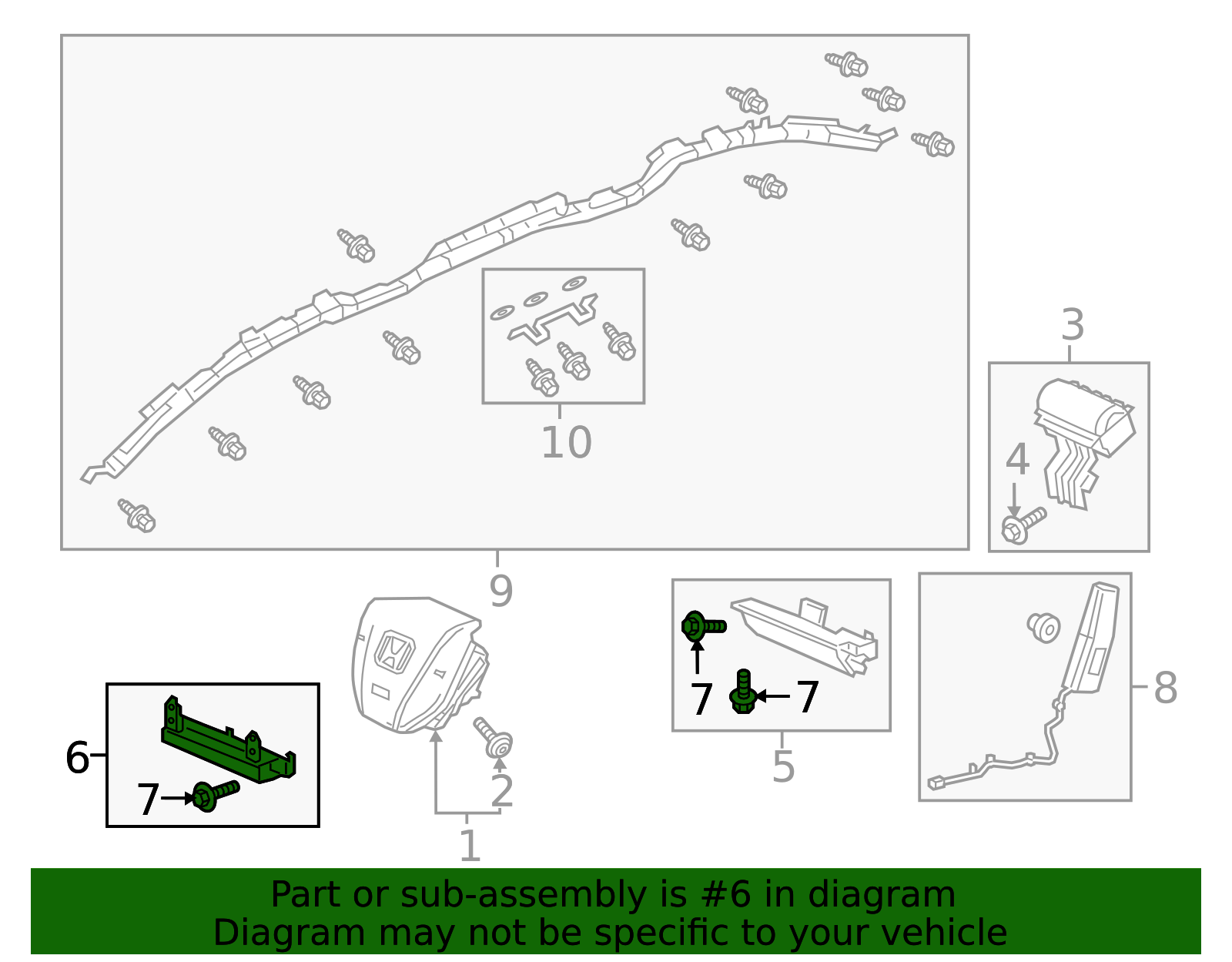 78910-THR-A82 - Knee Inflator Module 2019-2024 Honda Odyssey | Honda ...