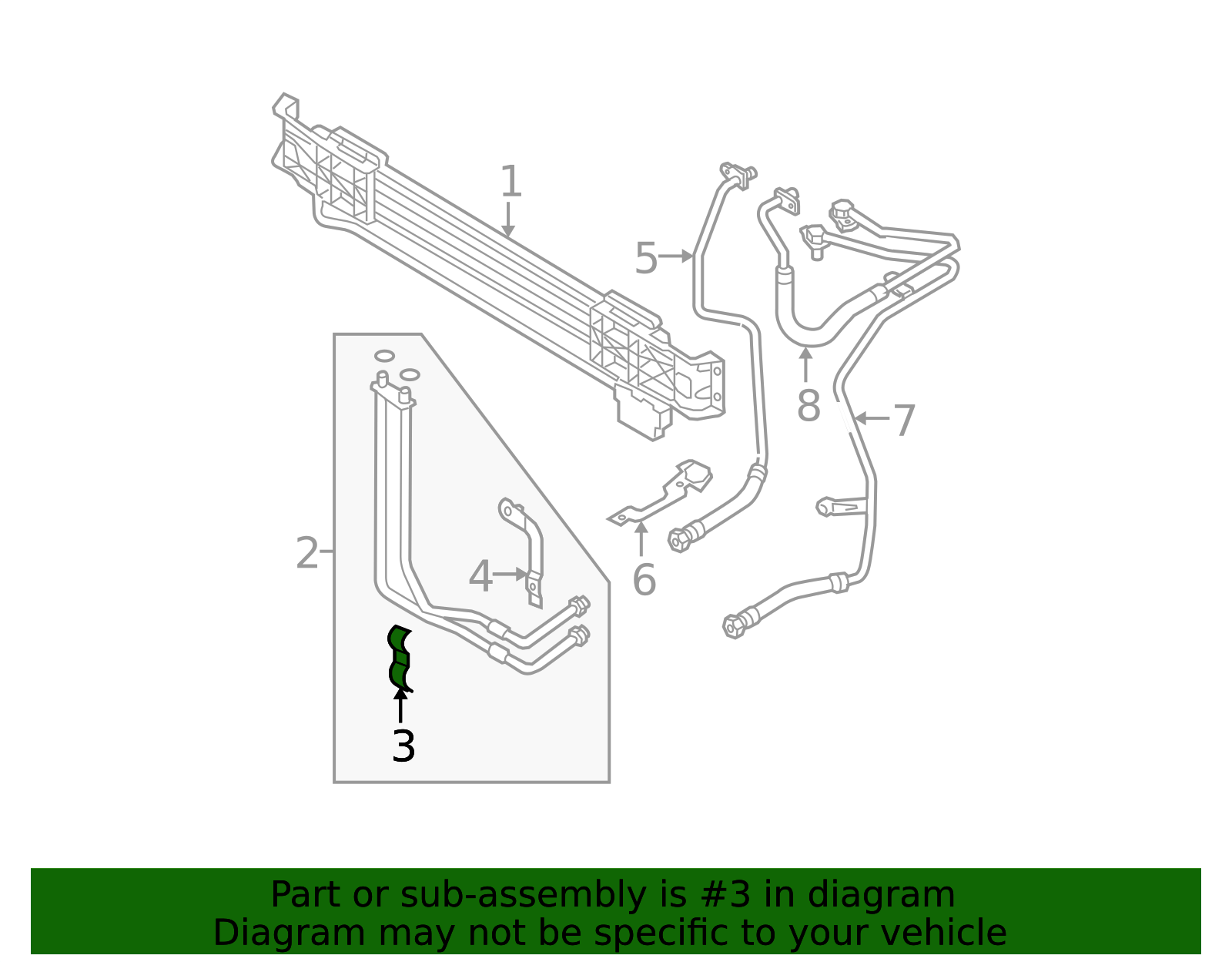 2006-2008 Volkswagen Passat Pipe Assembly Front Bracket 3C0-317-827-D ...