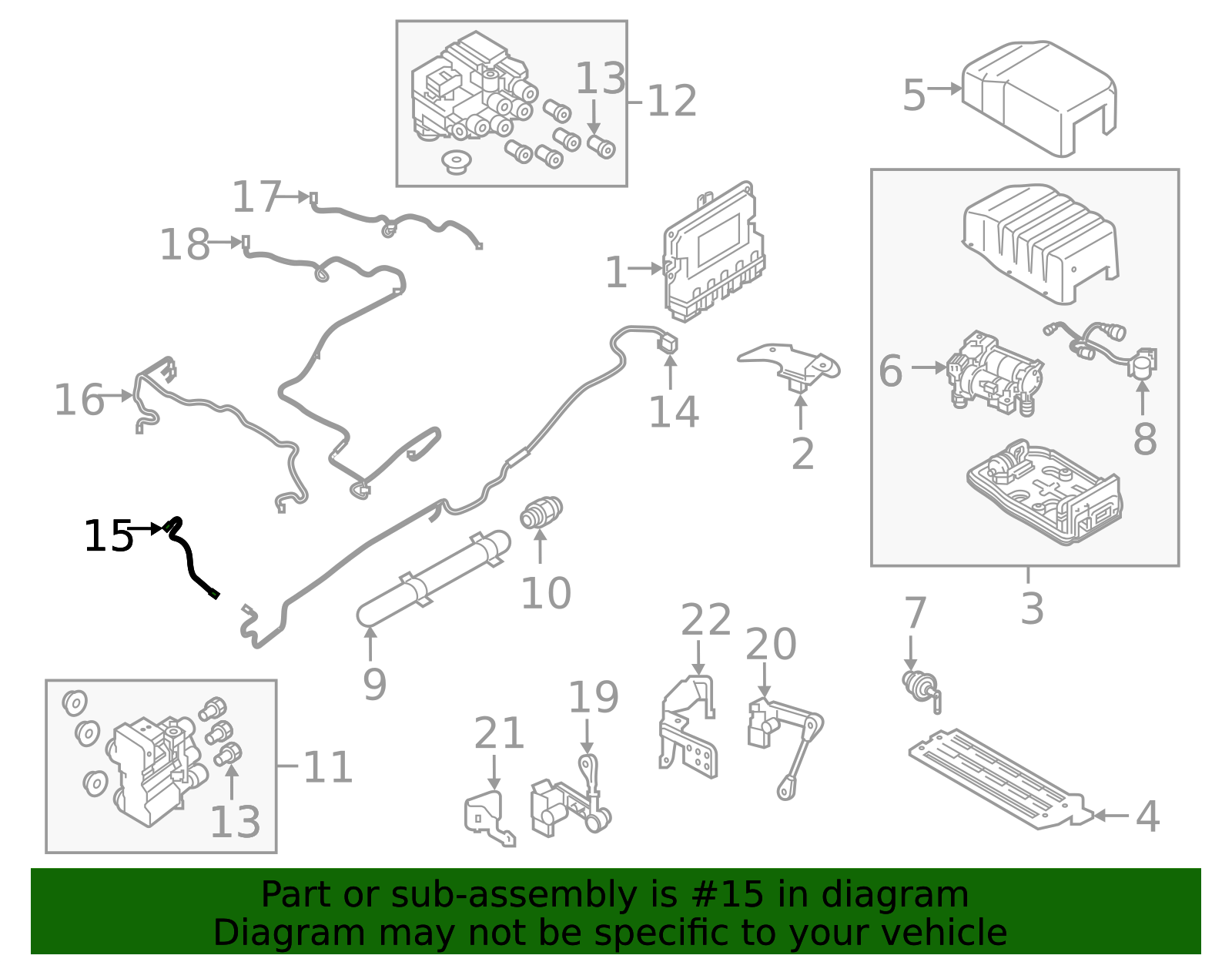 LR045737 - Air Suspension Compressor Line - 2014-2020 Land-Rover | Land ...