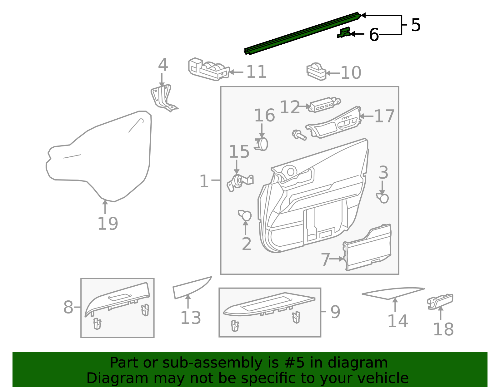 2010-2015 Lexus Door Window Belt Weatherstrip 68172-0E020 ...