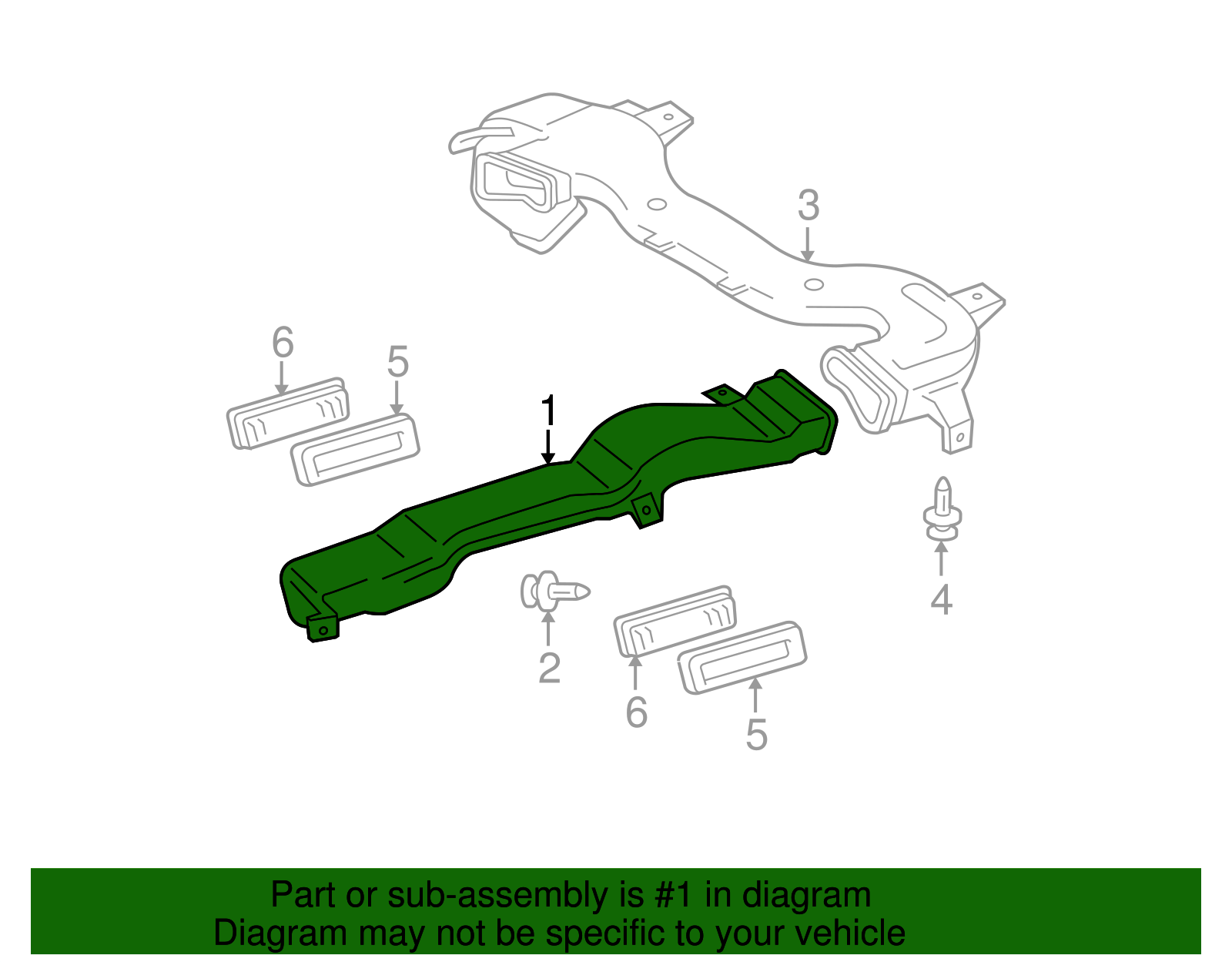 2010-2013 Toyota Highlander Side Duct 62971-0E040 | Toyota Parts Center