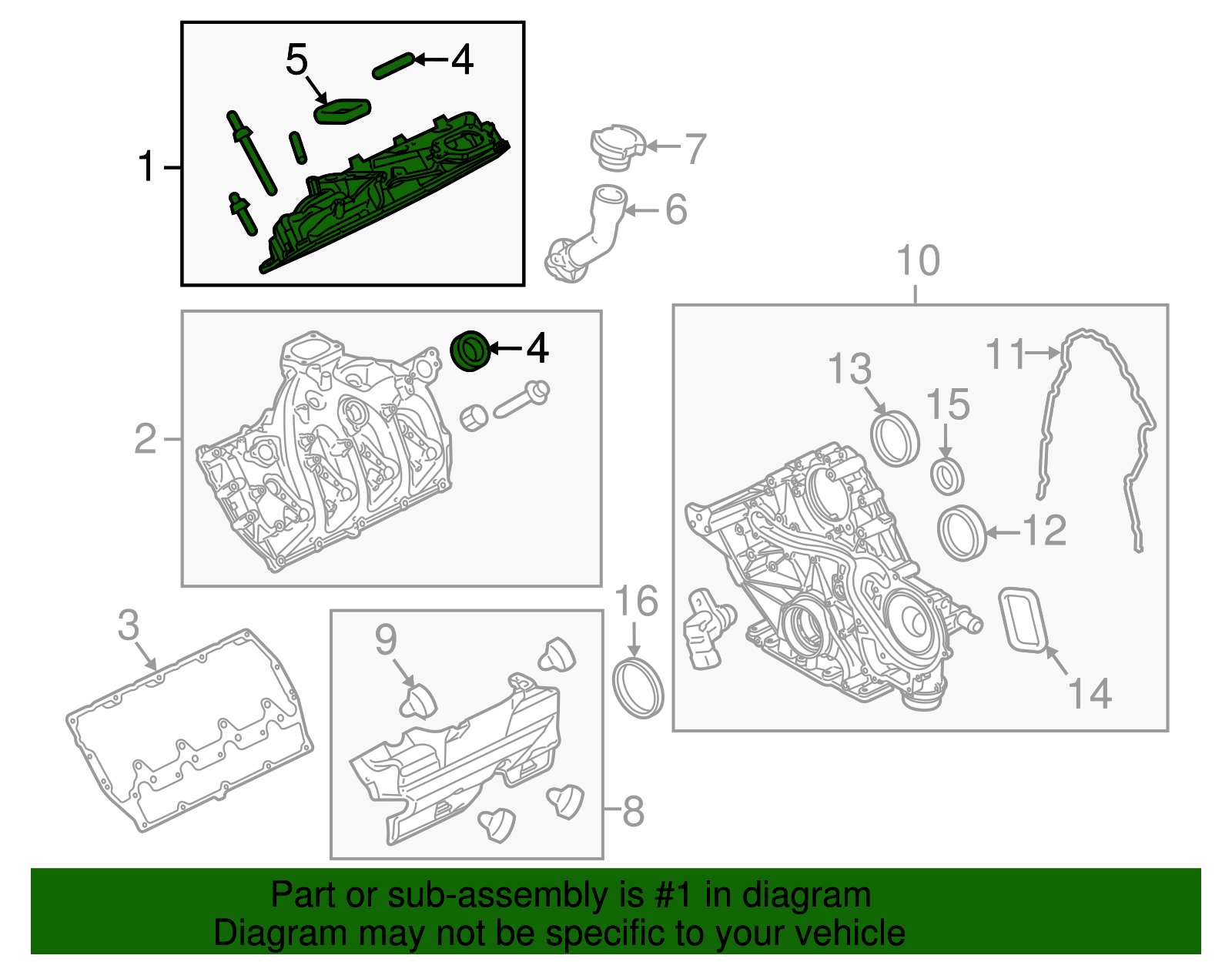 Genuine OEM Ford Part - Valve Cover HC3Z-6582-E | Genuine OEM Ford ...