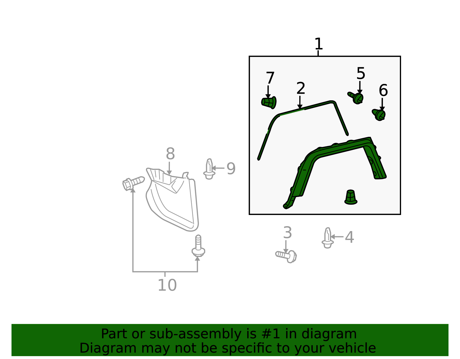 2007-2014 Toyota FJ Cruiser Fender Flare 75606-35103 | Toyota Parts Center