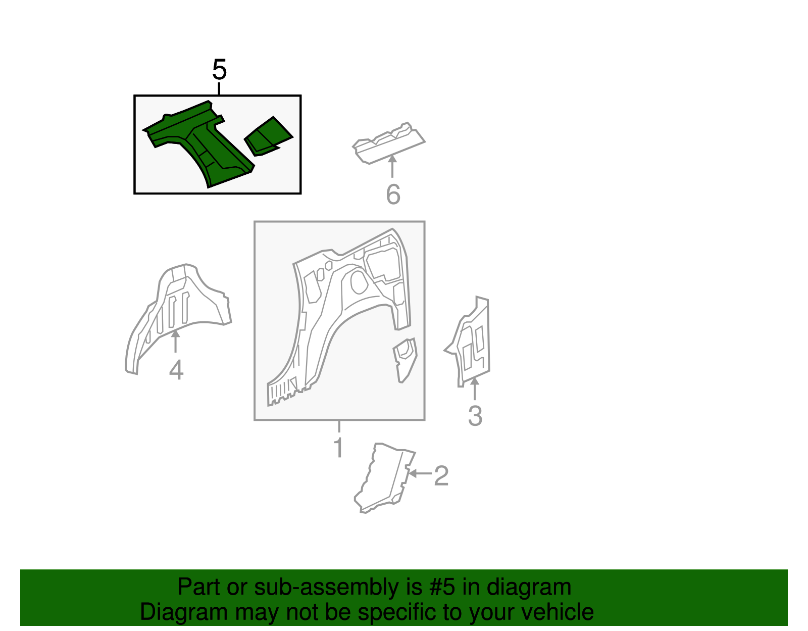 2007-2011 GM Upper Panel 22832499 | Courtesy Parts