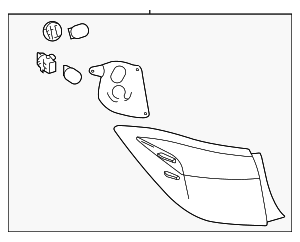 2017-2019 Toyota Corolla Rear Lamp Assembly - DRIVERS SIDE 81560-02B10 ...