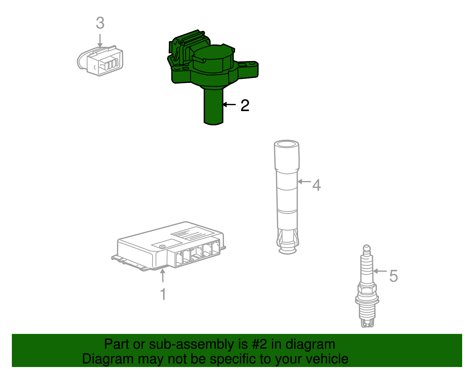 Genuine OEM Ignition Coil Part# LR022494 Fits 2003-2005 Land Rover ...