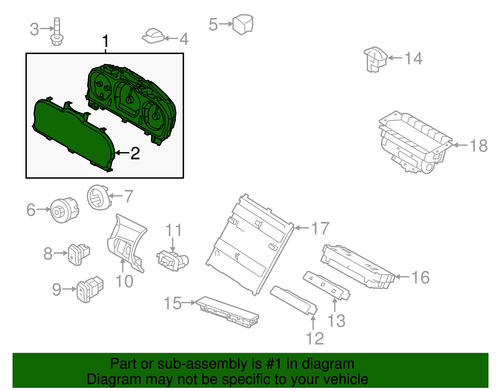 2010 Ford Taurus | Instrument Cluster | AG1Z-10849-AA | Walls' Ford Parts