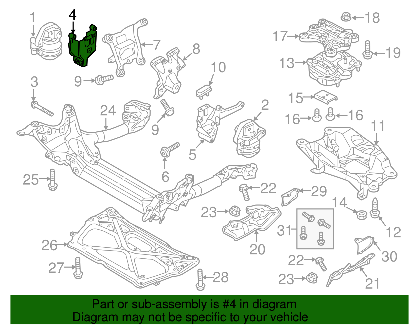 4G0-399-060-E - Retainer Plate 2013-2018 Audi | Audi OEM Parts Guy