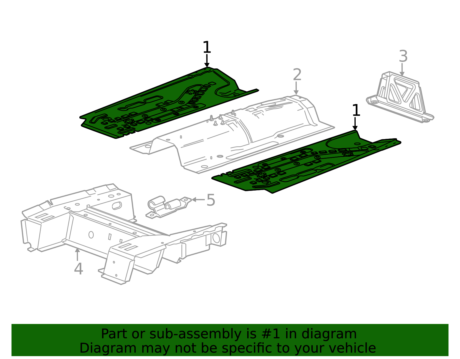 GM Parts | (95382839) - Front Passenger Side Floor Panel | GM Parts Store