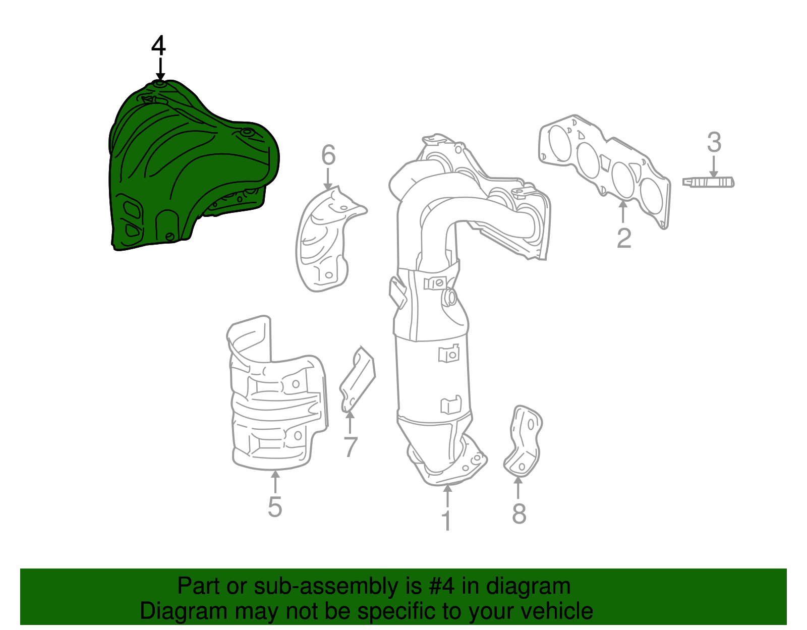 17167-0V030 - Exhaust Manifold Heat Shield - 2009-2019 Toyota | Nucar ...