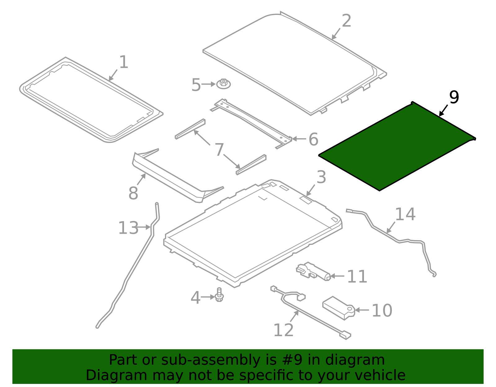 2020-2024 Ford Explorer Panel Assembly Sliding Roof Sunsh LB5Z-78519A02 ...