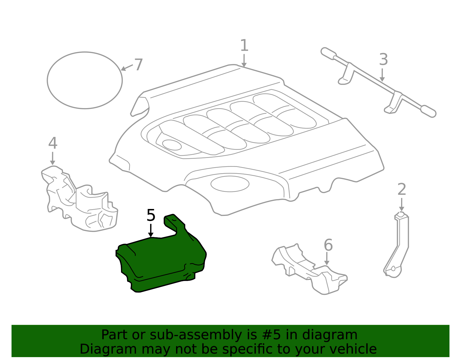 12601-38020 - High-Quality Engine Cover for 2013-2021 Lexus LX570 ...