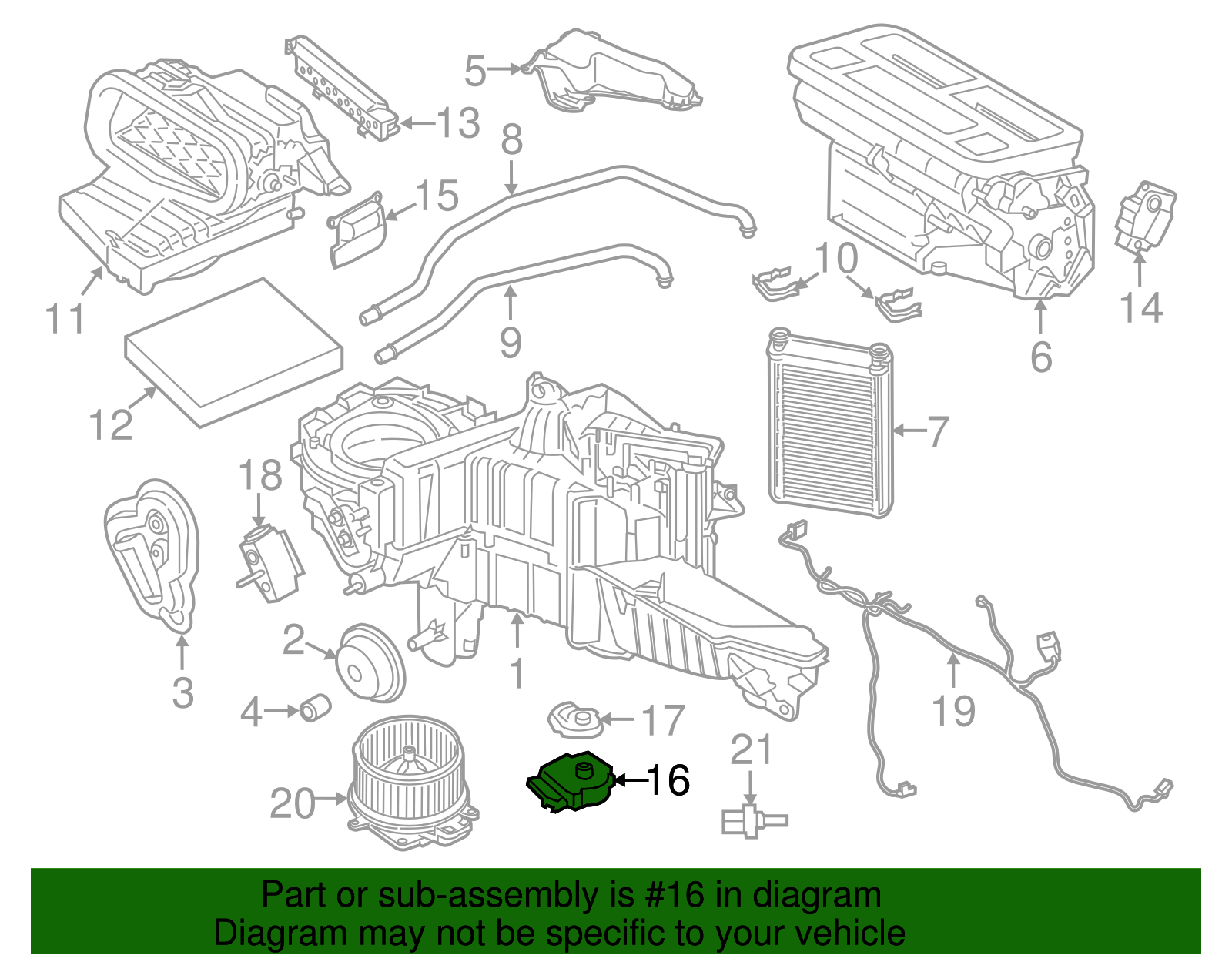 2015-2025 Ford | HVAC Blend Door Actuator | FL3Z-19E616-B | Walls' Ford ...