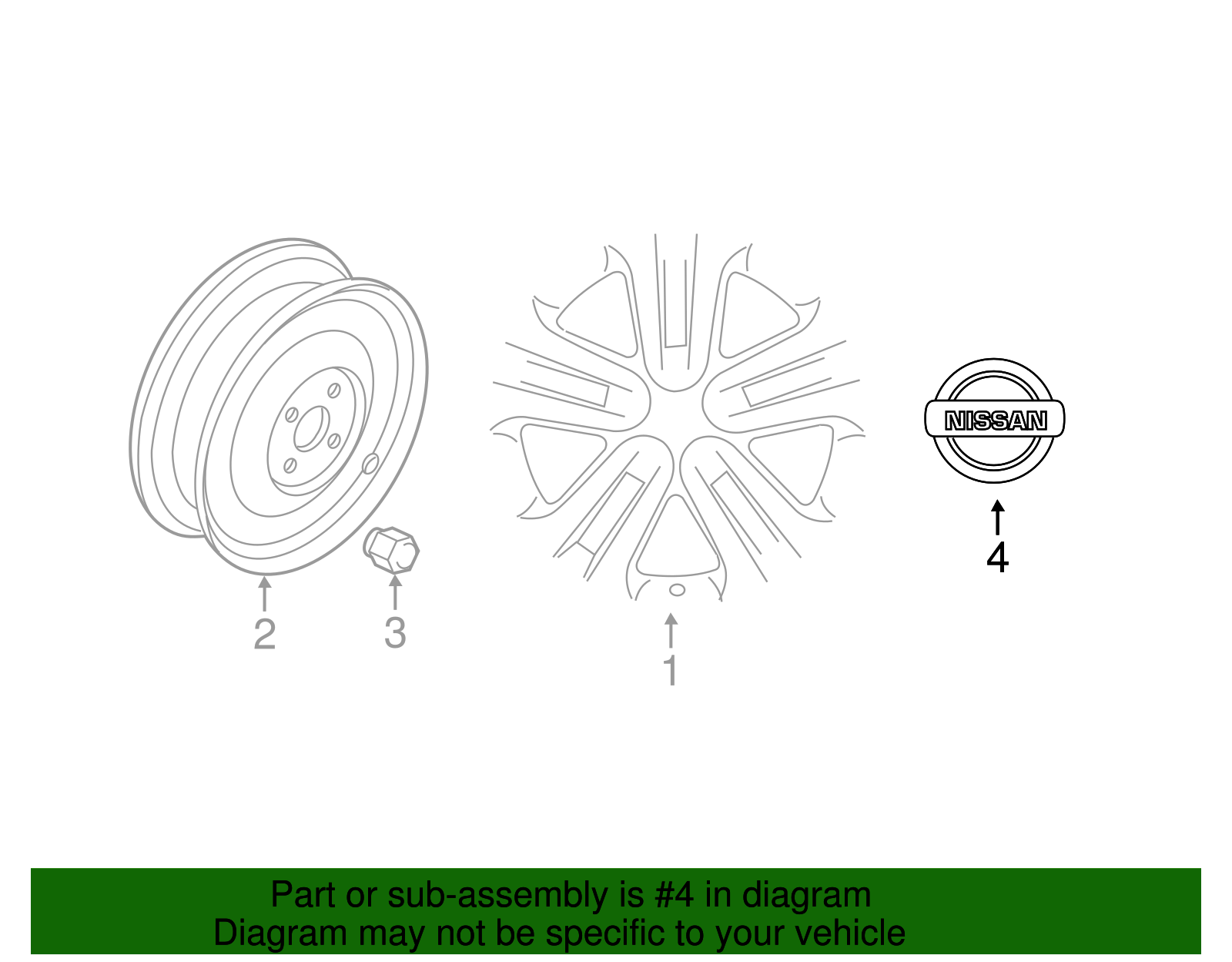 40342-JF00A - 2009-2019 Nissan - Wheel Caps | Anicra Nissan Parts