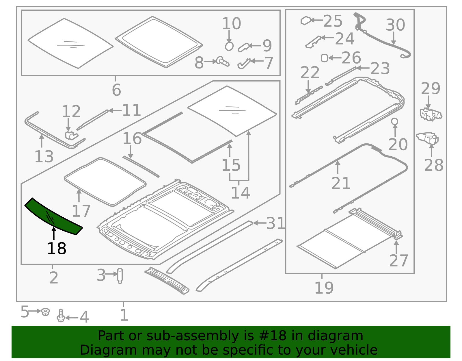 2014-2019 Kia Glass Panel 81620-B2000 | TascaParts.com