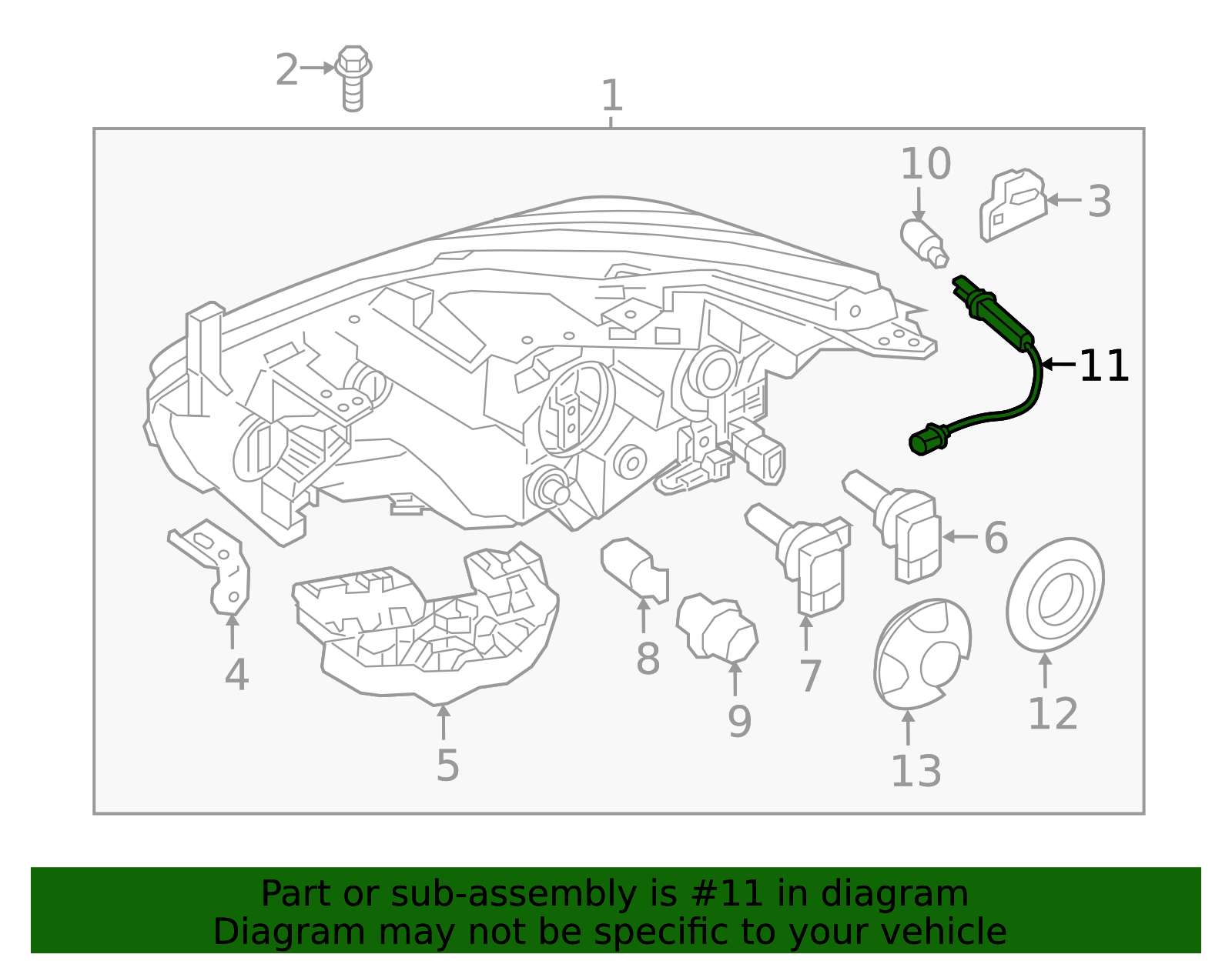 2015-2018 Nissan Murano Socket & Wire 26038-5AA0A | Nissan Parts Central