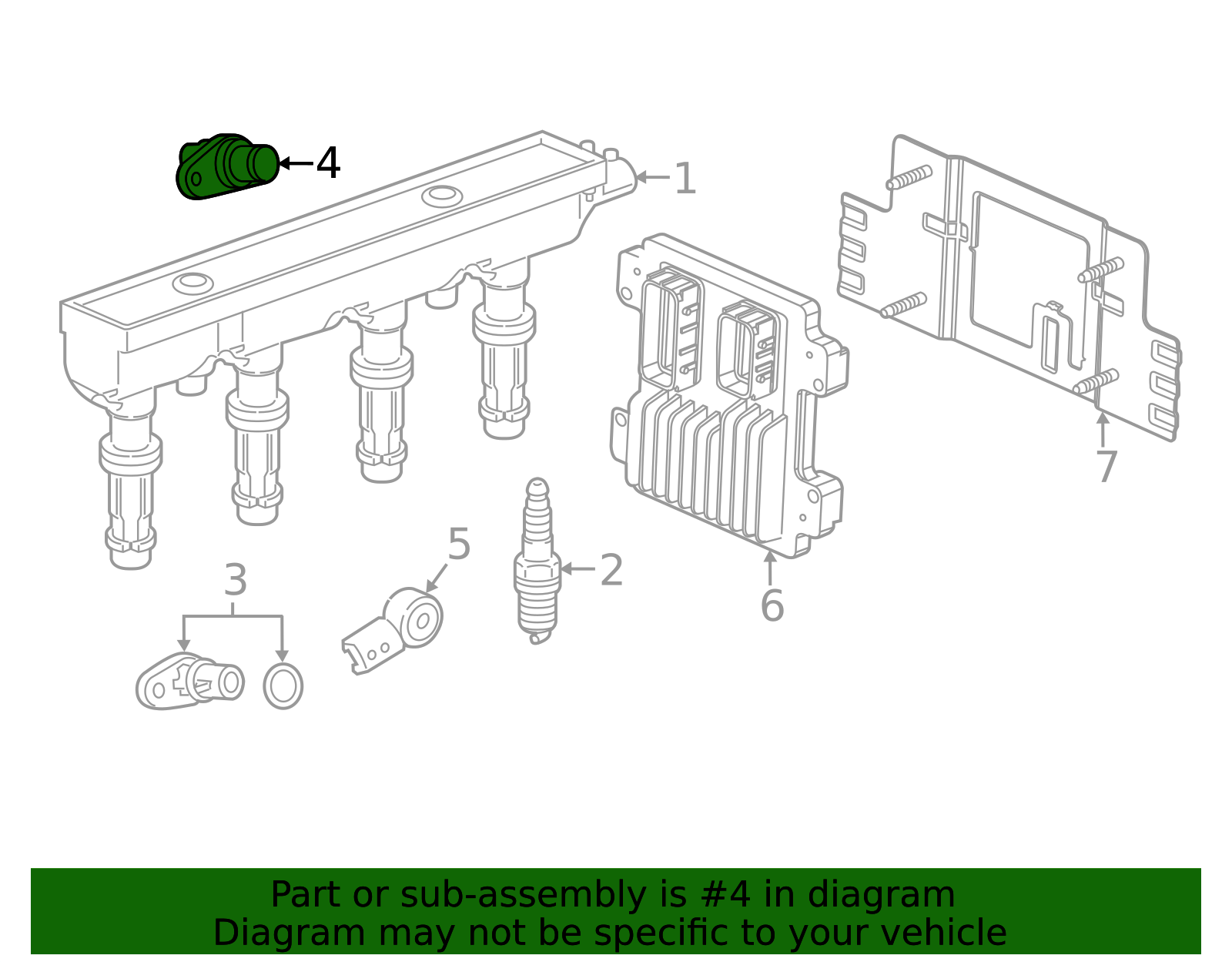 2011-2021 GM Engine Camshaft Position Sensor 55566932 GM ...