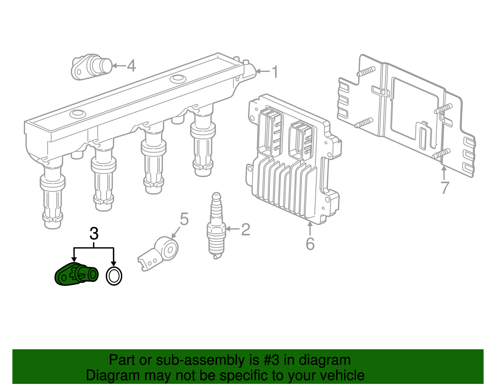 2011-2021 GM Engine Crankshaft Position Sensor 25195551 | Chevy OEM Parts