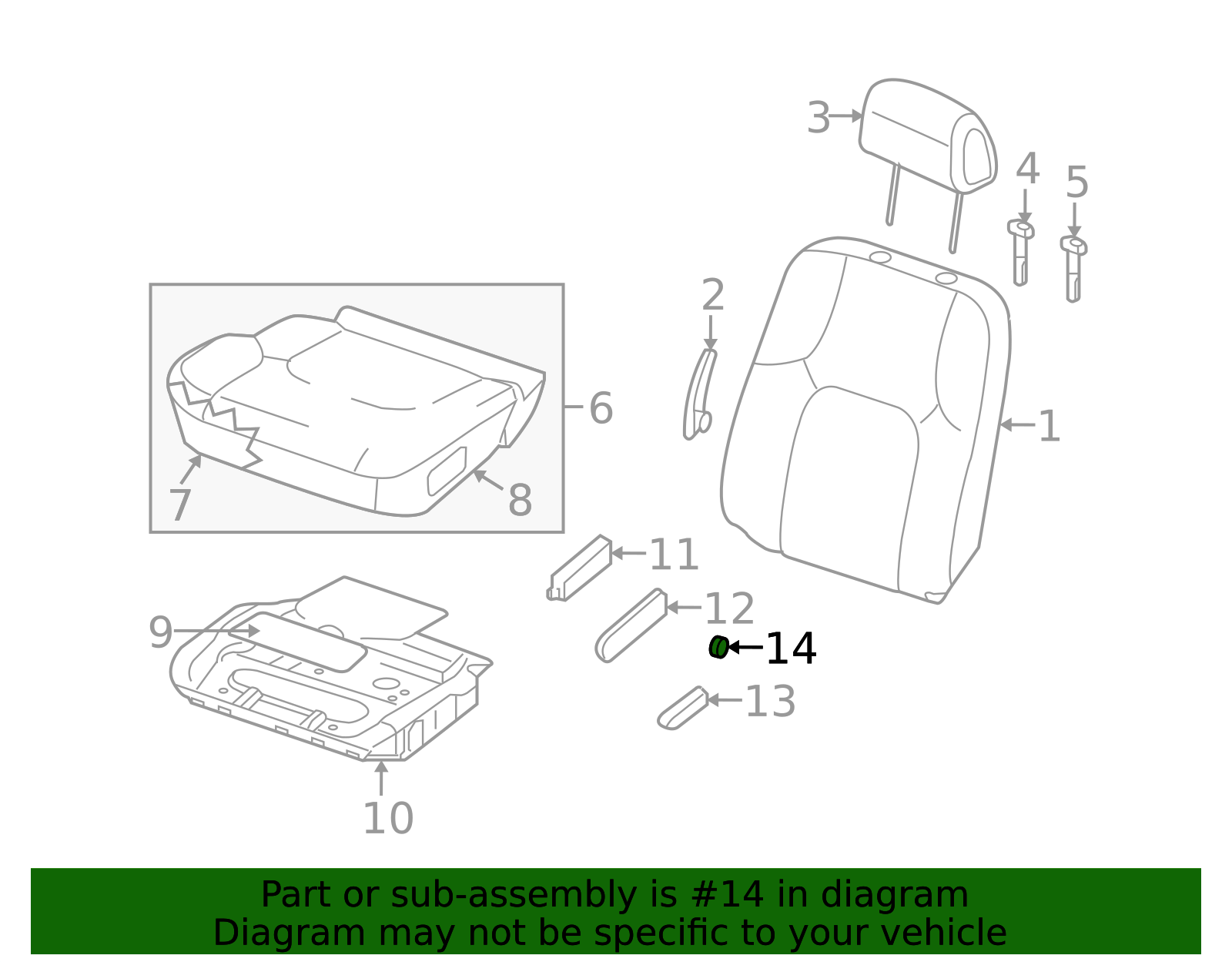 87013-ZP00A - Recline Knob 2005-2019 Nissan | Official Nissan Parts Store