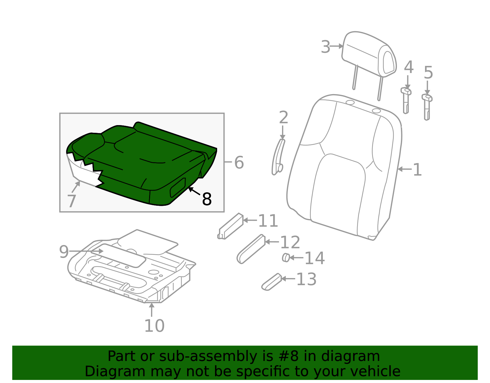 87370-EA261 - Cushion Cover 2005-2019 Nissan Frontier | Official Nissan ...