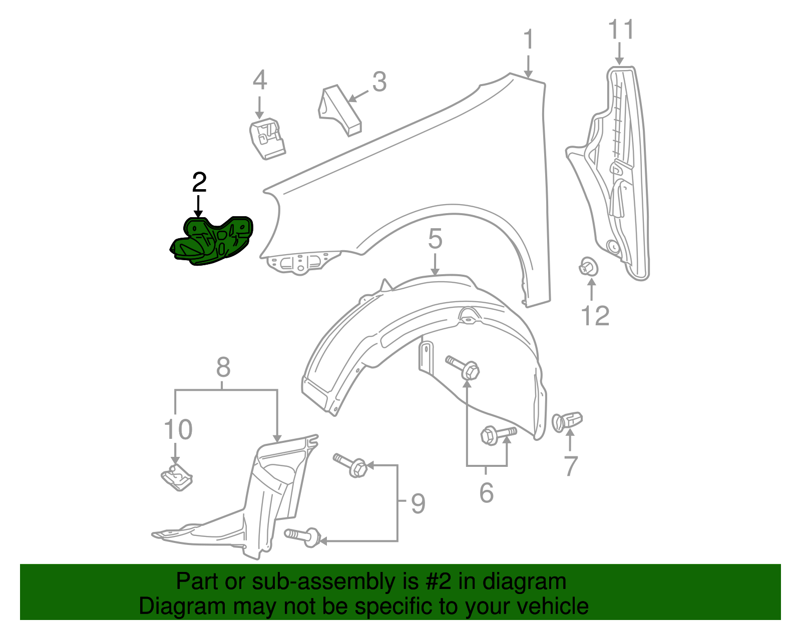 1K5-821-135 - Fender Bracket 2005-2010 Volkswagen Jetta | Volkswagen ...