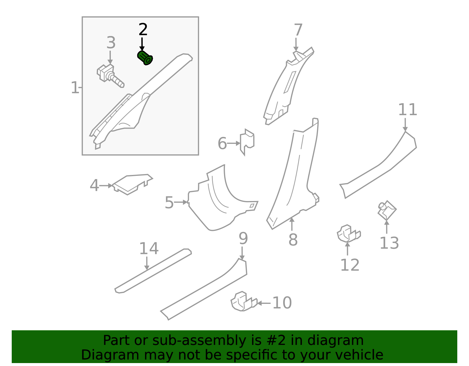 0155400061 - Windshield Pillar Trim Clip Official Nissan Canada