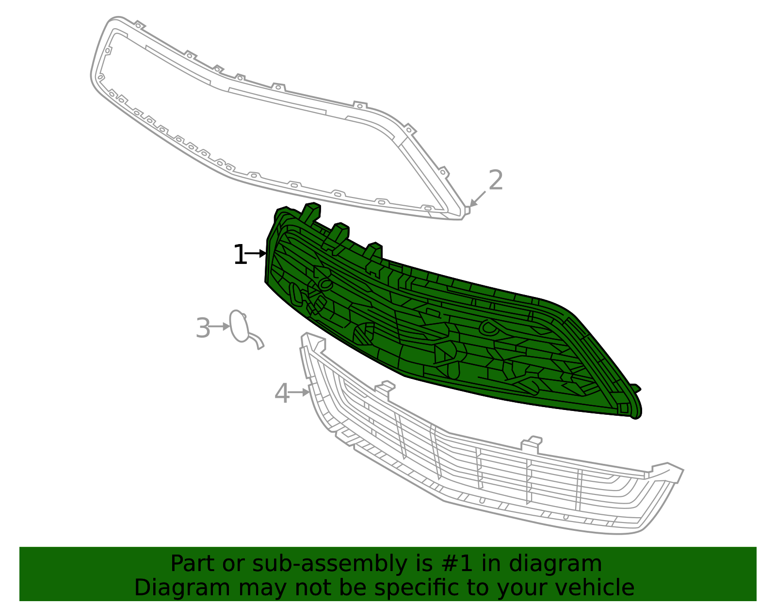 42788566 - Primed Front Inner Grille 2022-2023 Chevrolet Bolt EUV | GM ...