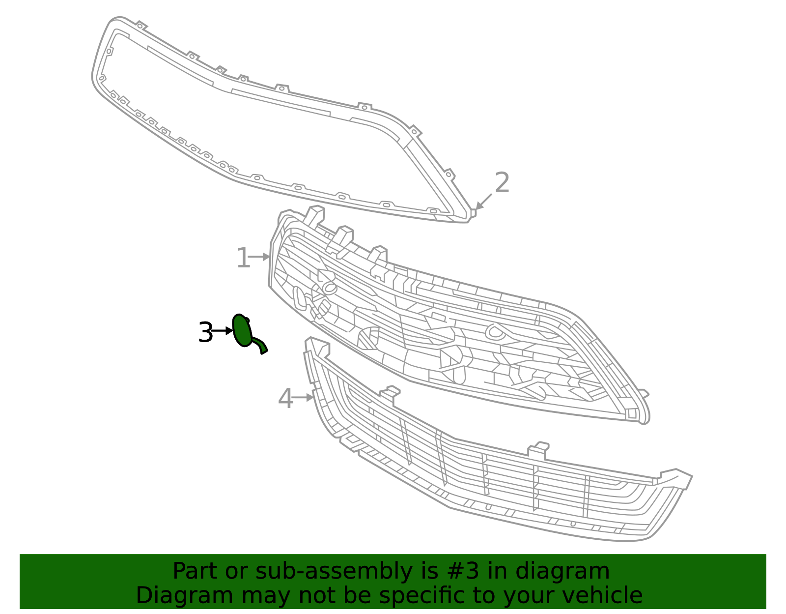 2022-2023 Chevrolet Bolt EUV (Replaces 42739825) Grille Surround ...