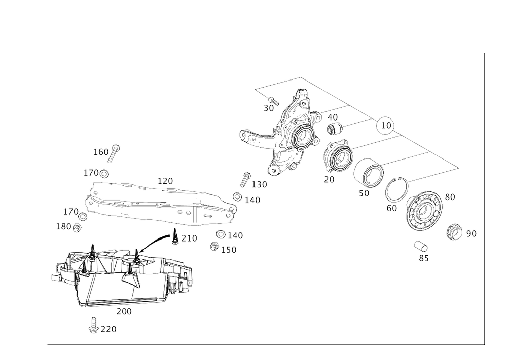 222-350-14-02 - Tie Rod 1994-2021 Mercedes-Benz | Mercedes-Benz USA Parts