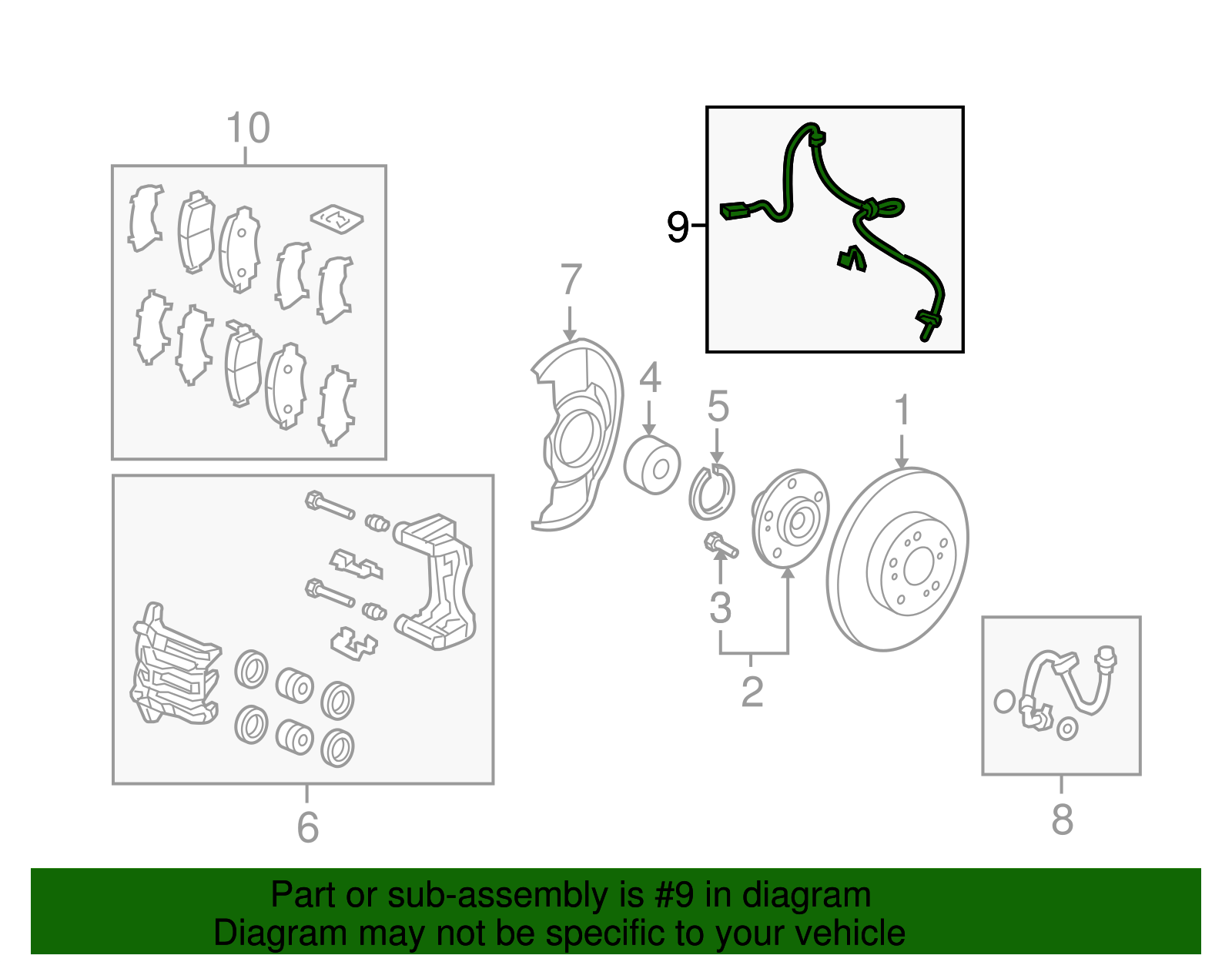 57455-SWA-013 - Front Speed Sensor 2007-2011 Honda CR-V | Honda Parts ...