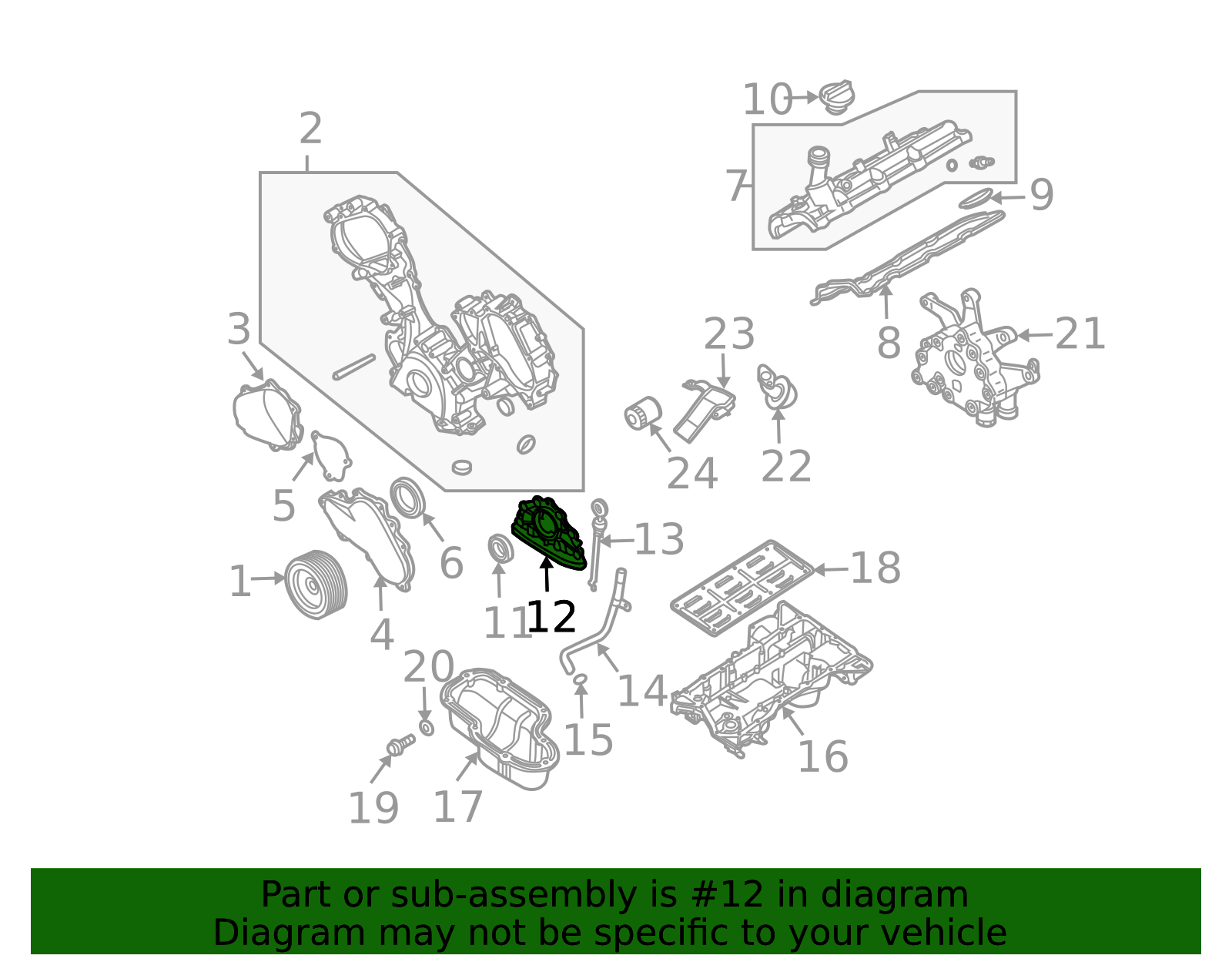 12297-7S000 - Rear Main Seal Retainer 2004-2016 Nissan | Official ...