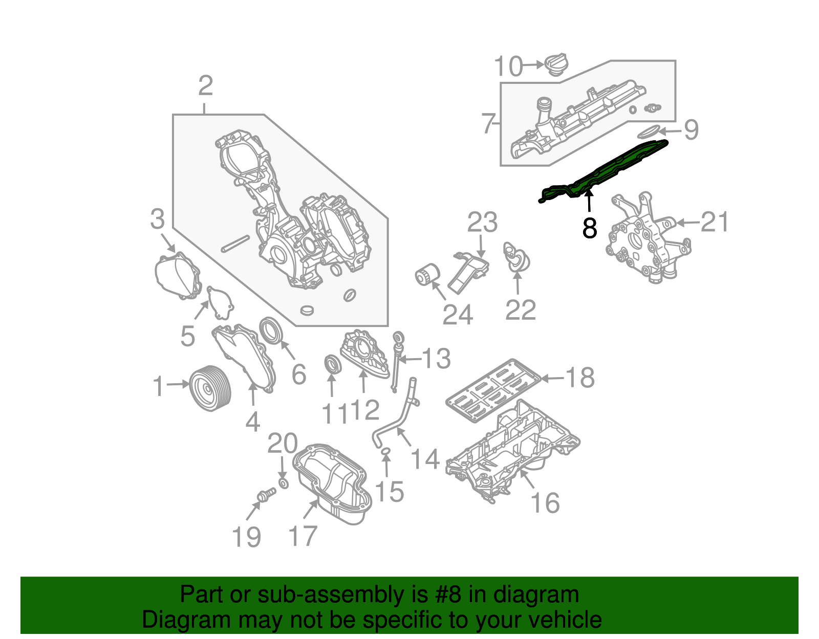 2004-2017 Nissan Valve Cover Gasket 13270-7S000 | Nissan Parts Central