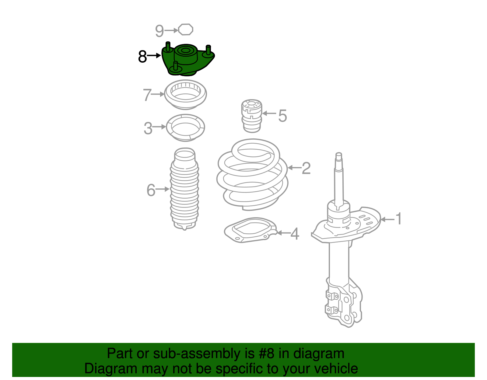 54610-F6000 - Strut Mount 2017-2020 Kia Cadenza | Genuine Kia Parts