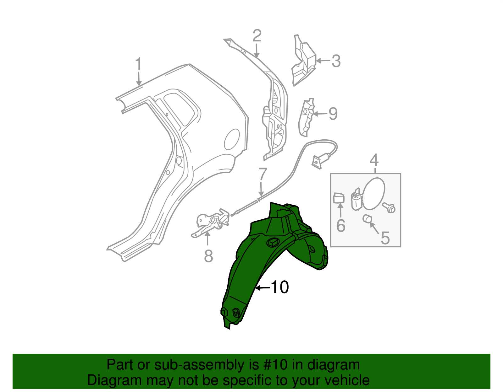 86822-1F000 - Splash Shield 2005-2010 Kia Sportage | Kia.Parts Store