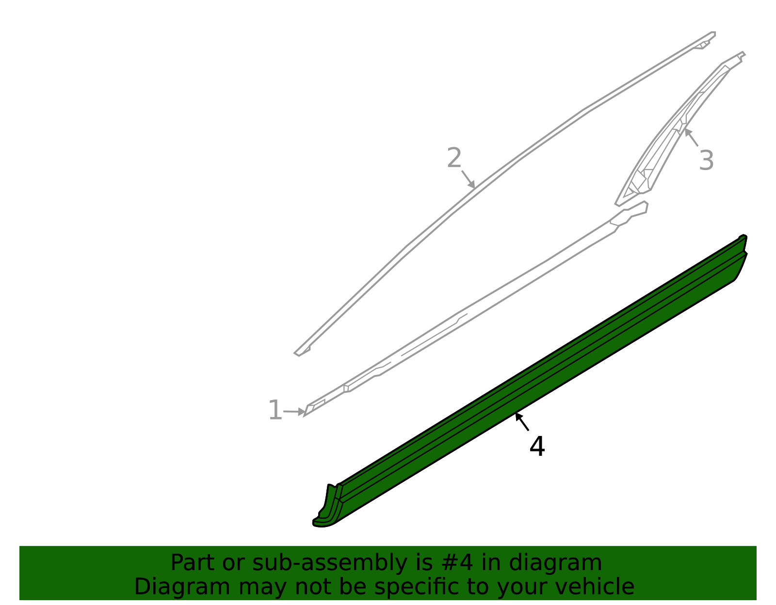 Hyundai - 87731-AR100 - Body Side Molding - 2022-2025 Genesis GV70 ...