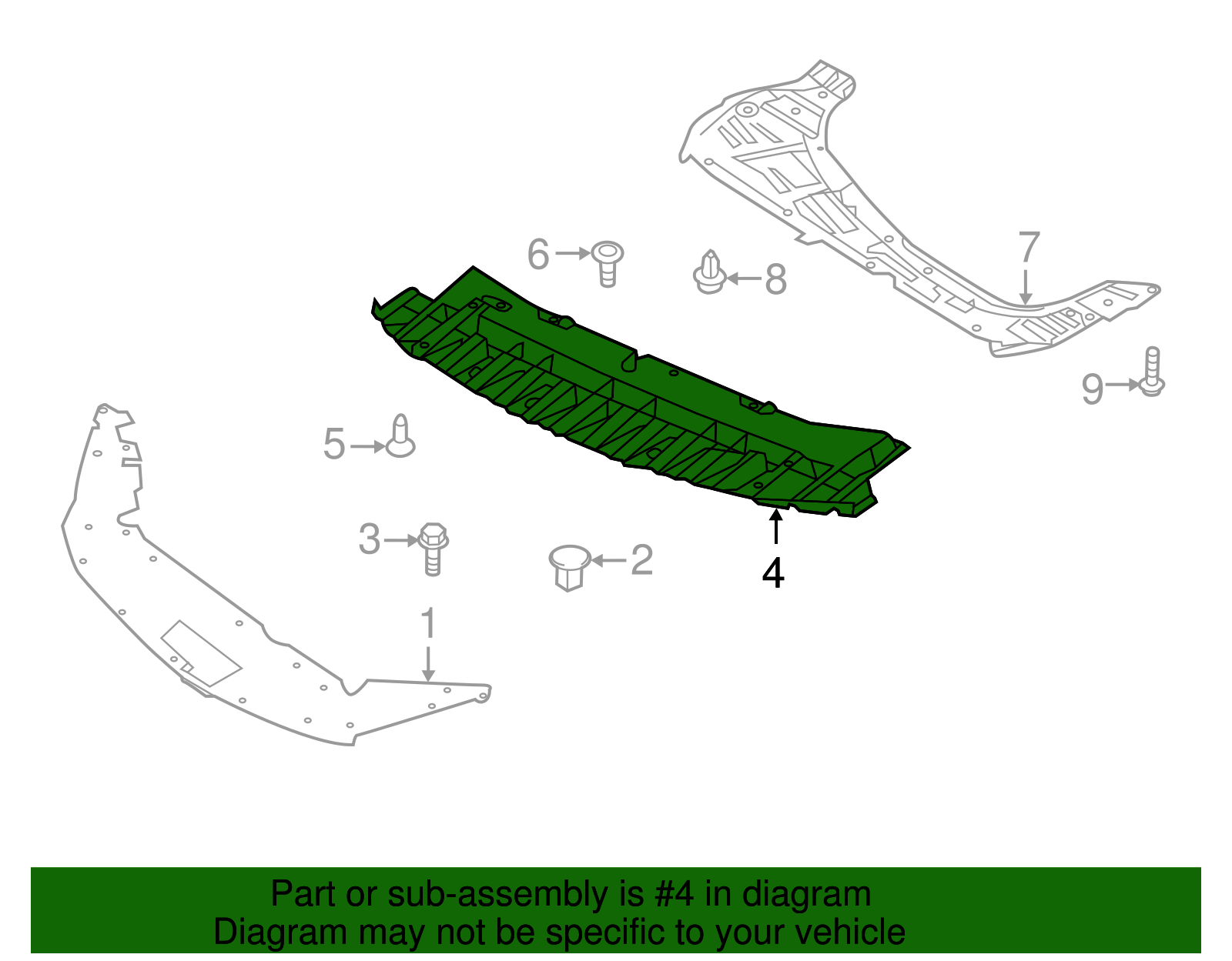62663-3SH0A - Splash Shield - 2013-2015 Nissan Sentra | Nissan OEM ...