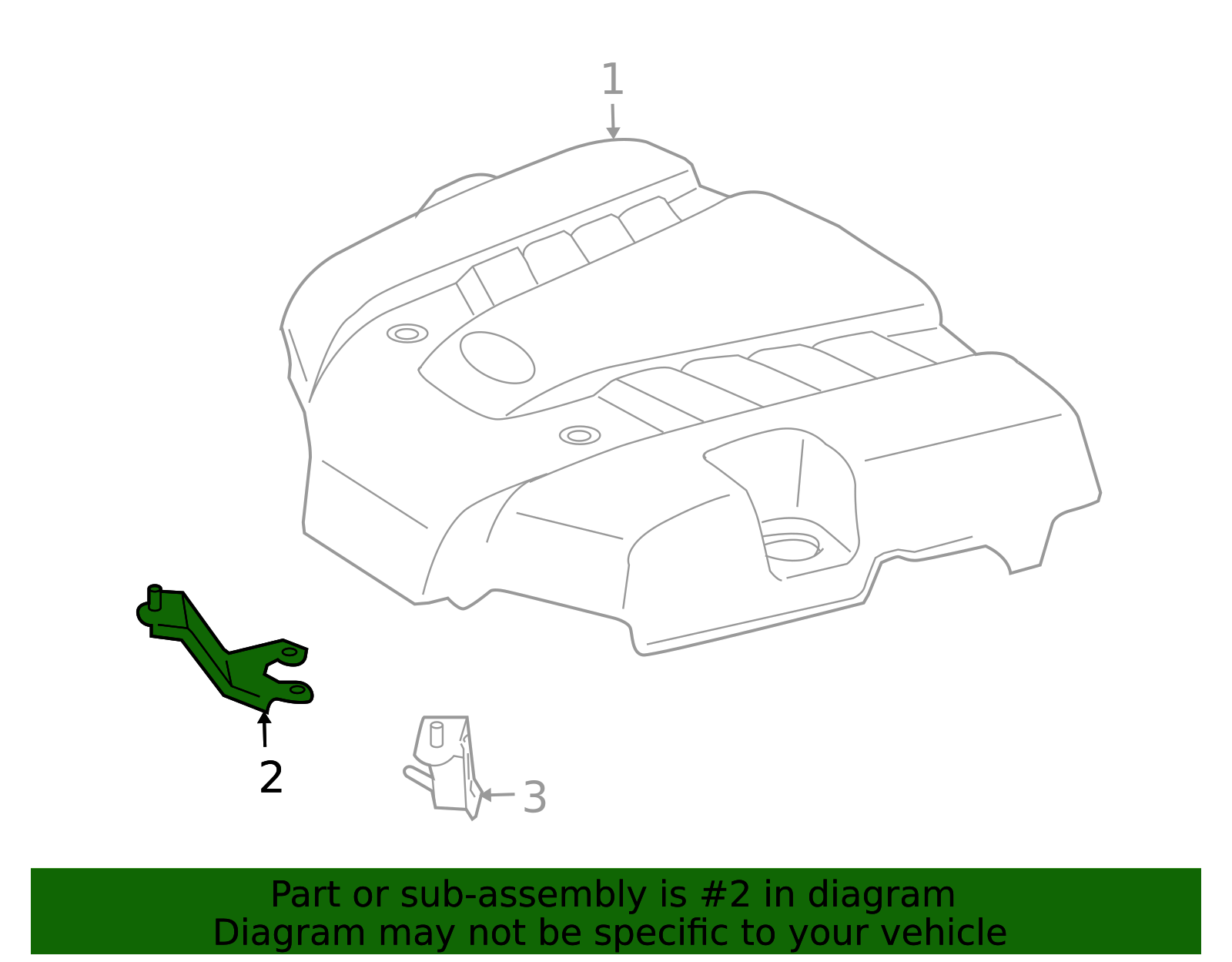 2005-2006 Lexus GX470 Engine Cover Bracket 22277-50030 | Lexus Direct parts