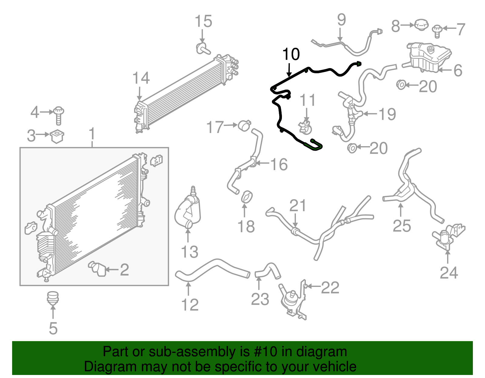 Genuine OEM Ford Part - Overflow Hose EG9Z-8063-B | Genuine OEM Ford ...
