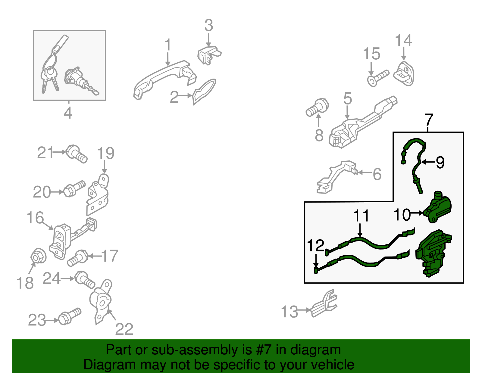 81310-A9010 - Latch Assembly 2015-2021 Kia Sedona | Kia.Parts Store