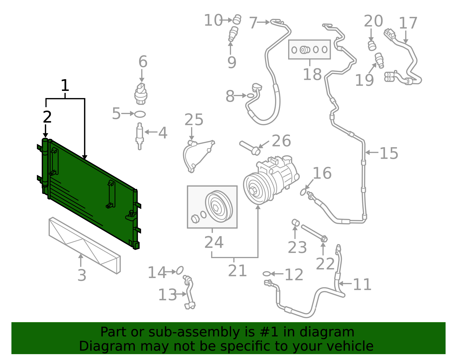 2012-2016 Audi | Condenser | 8T0-260-403-C | OEM Vehicle Parts
