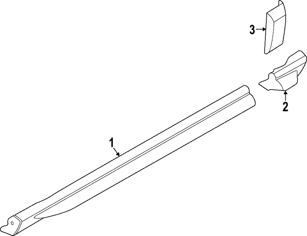 2022-2025 Ford E-Transit | Rear Rocker Molding | KK3Z-2810177-AA ...