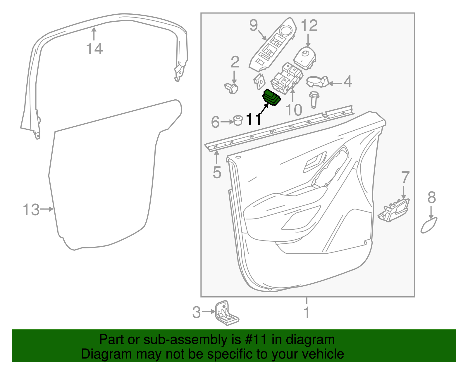 2016-2022 GM Jet Black Passenger Side Door Lock Switch 95299160 | GM ...
