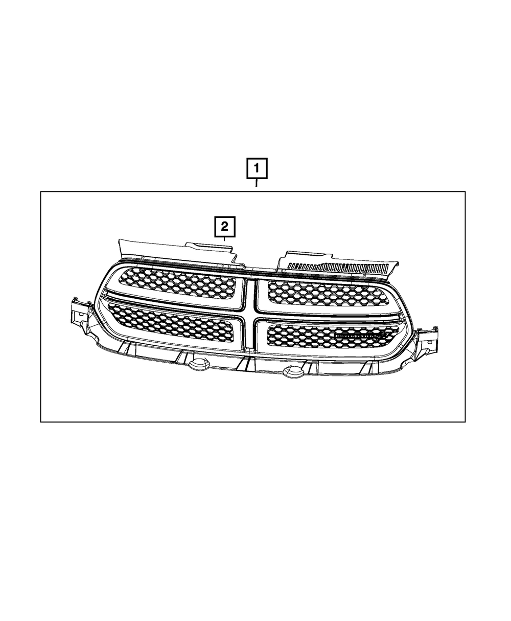 2011-2013 Dodge Durango Radiator Grille 57010709AJ | Mopar.com National ...