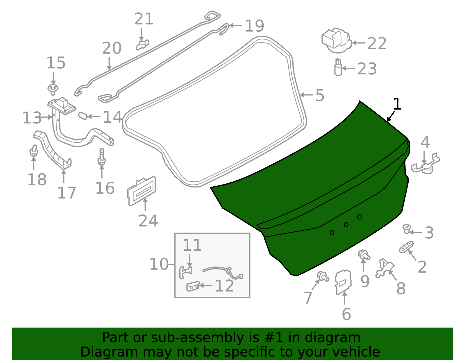 84300-9HE1A - Trunk Lid 2019-2025 Nissan Altima | Official Nissan Parts ...