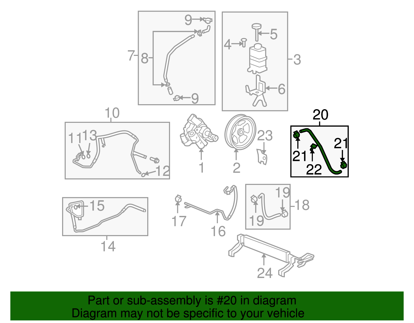 2009-2017 GM Power Steering Fluid Reservoir Inlet Hose 22847737 | Shop ...