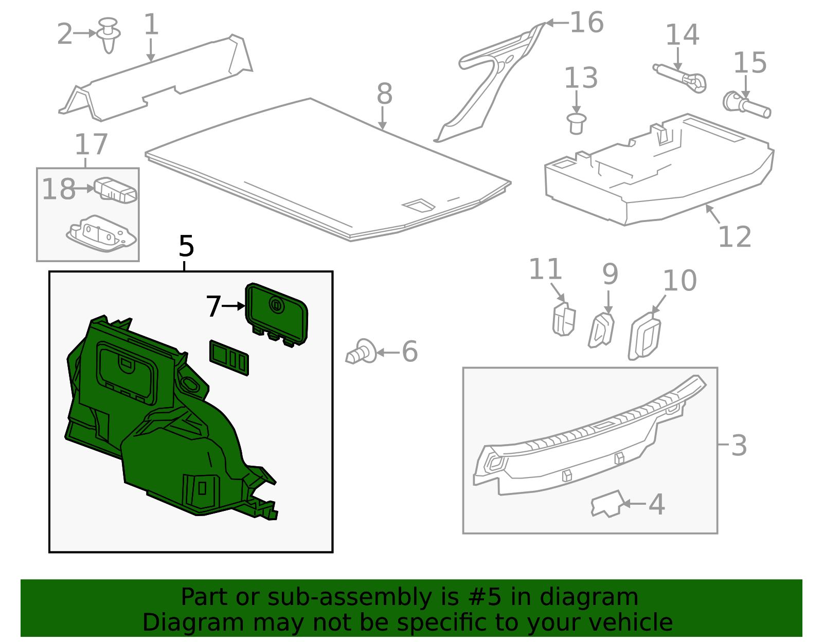 2020-2025 Cadillac CT5 Trunk Side Trim 85001028 | Shop Matick Buick GMC