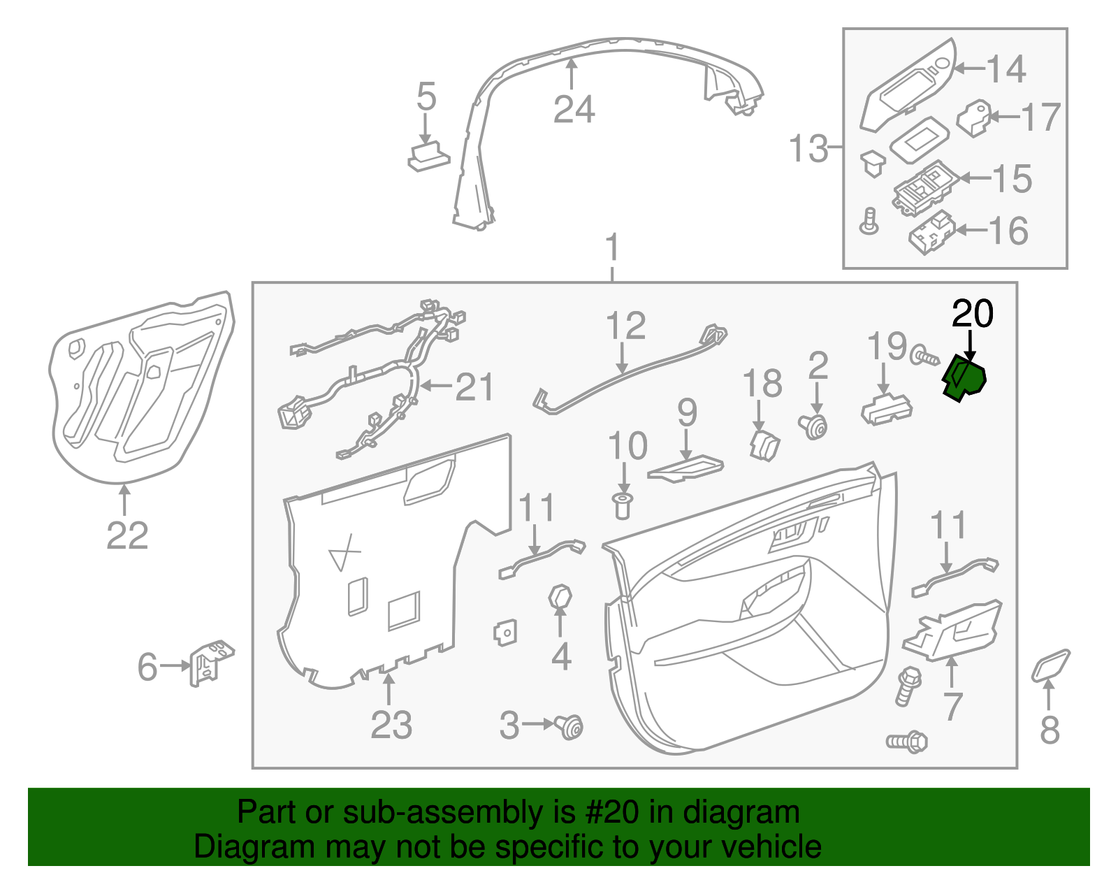 2010-2020 GM Door Mirror Folding Control Module 23287825 | Capital ...