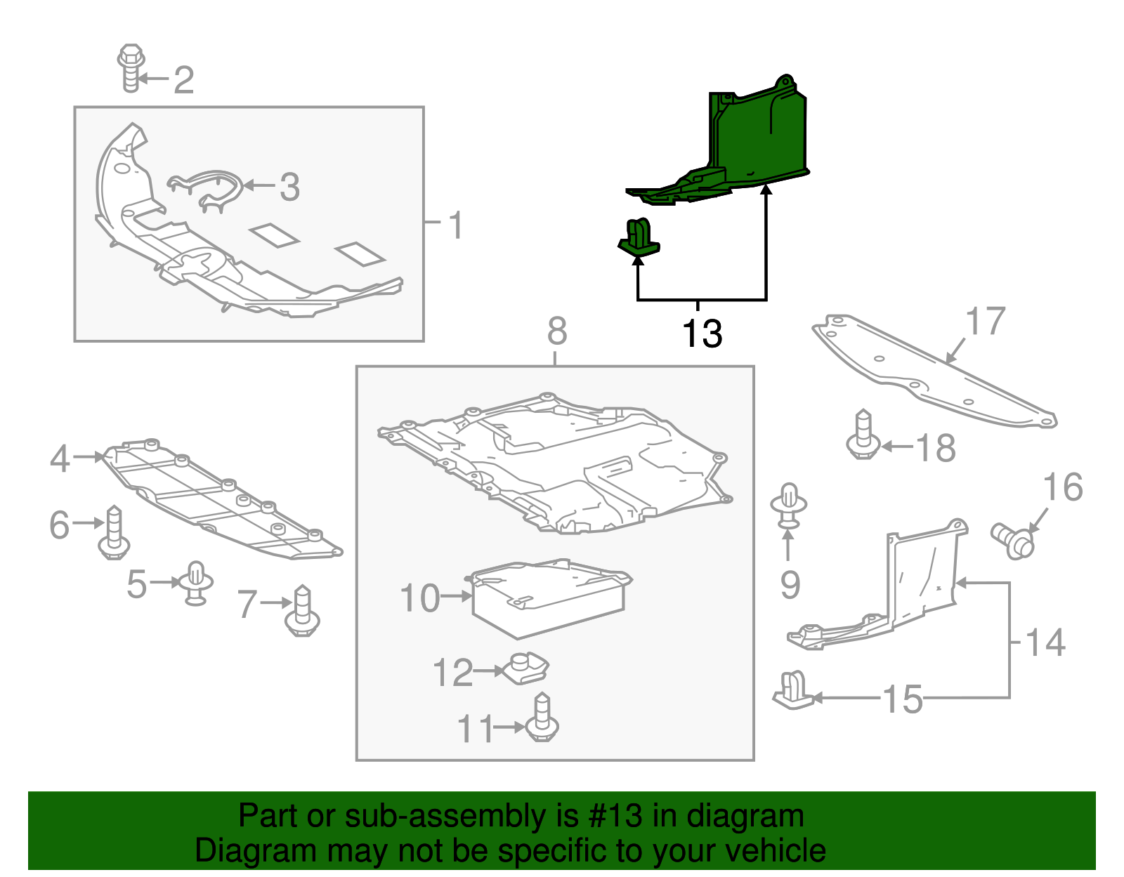 2019-2025 Toyota Side Shield 51443-02130 | Toyota Parts Center