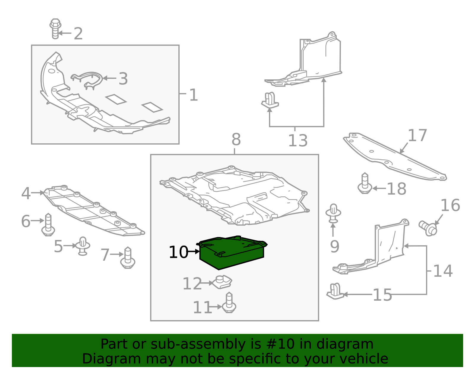 51407-47010 - Radiator Support Access Cover - 2017-2022 Toyota Prius ...