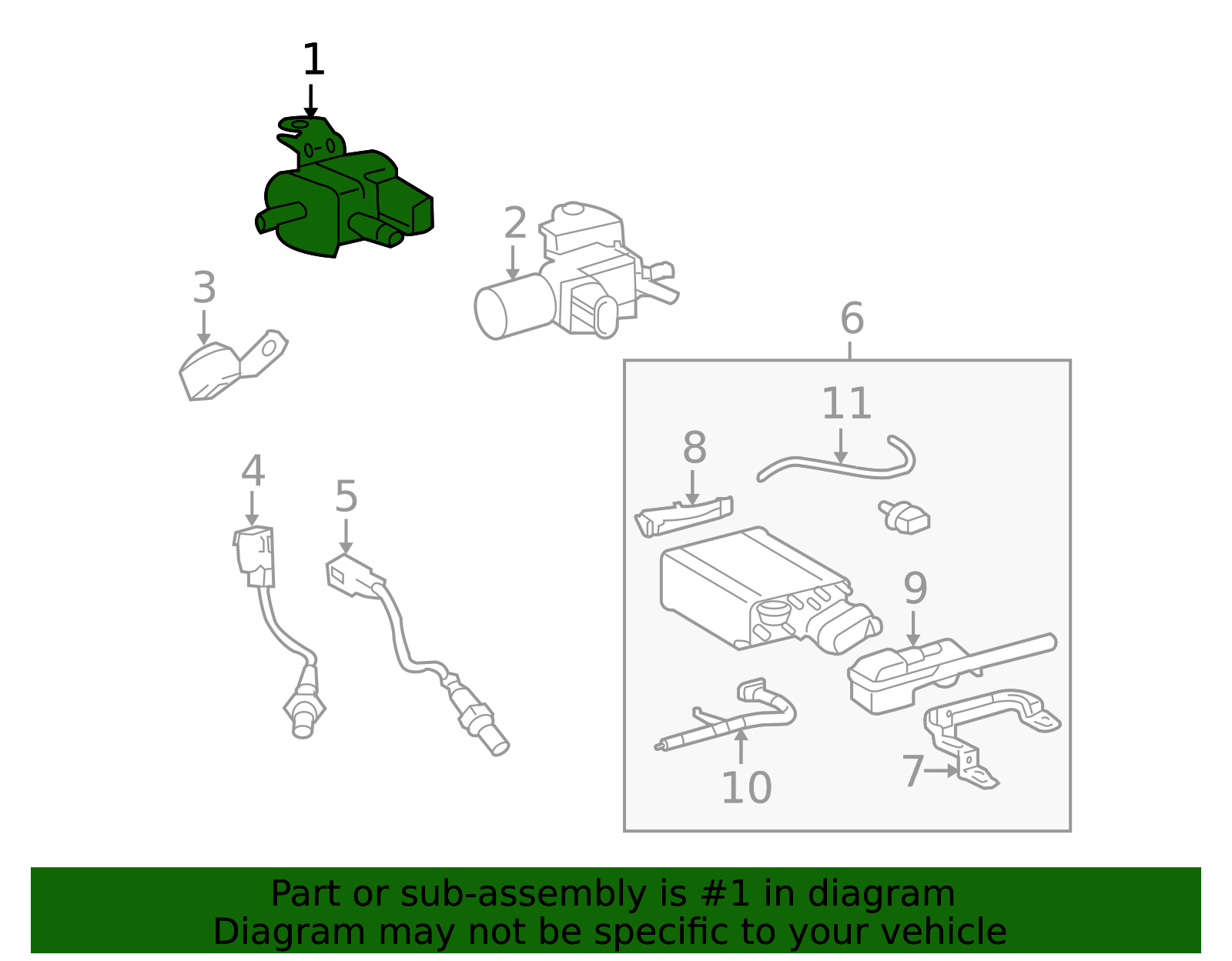 2007-2022 Toyota 2007-2022 Toyota - Valve Assembly, Vacuum Switching ...